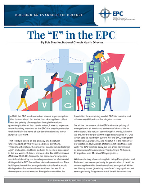 Building an Evangelistic Culture: The "E" in the EPC – EPC Resources