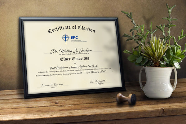 Certificate of Election for Elder Emeritus – EPC Resources